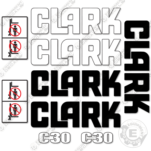 Fits Clark C 30 Forklift Decal Kit – Equipment Decals