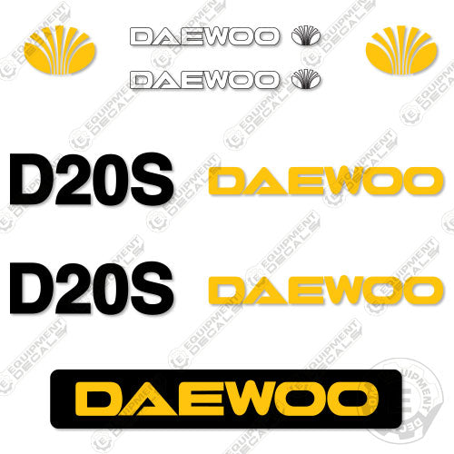 Fits Daewoo D20S Decal Kit Forklift – Equipment Decals