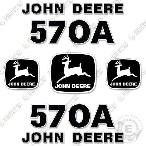 Fits Deere 570A Decal Kit Motor Grader - Scraper – Equipment Decals