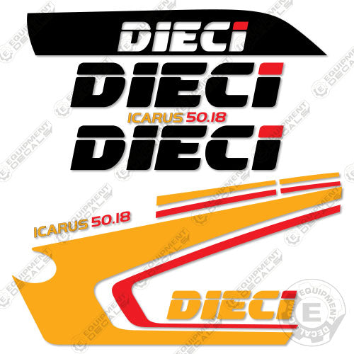 Fits Dieci Icarus 50.18 Decal Kit Telehandler – Equipment Decals