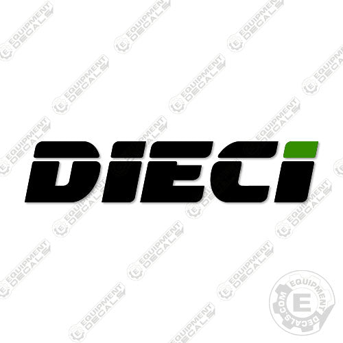 Fits Dieci Logo Decal Kit (25" – Equipment Decals