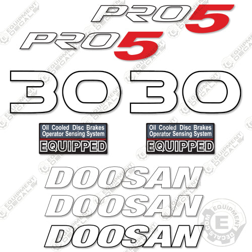 Fits Doosan 30 Decal Kit Forklift – Equipment Decals