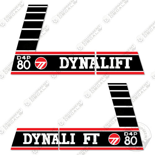 Fits Dynalift D4P80 Decal Kit Telehandler (Sides Only) – Equipment Decals