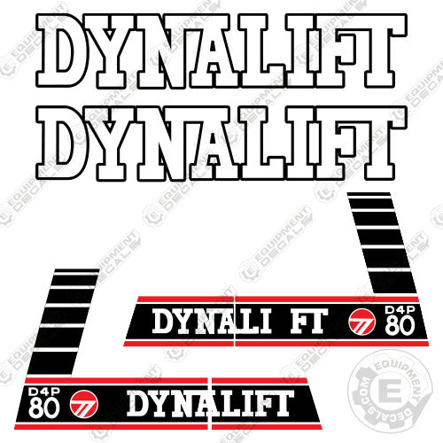 Fits Dynalift D4P80 Decal Kit Telehandler – Equipment Decals