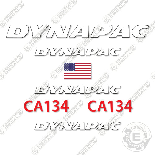 Fits Dynapac CA134 Decal Kit Roller – Equipment Decals
