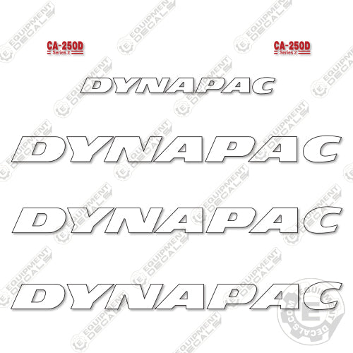Fits Dynapac CA250D Series 2 Decal Kit Roller – Equipment Decals