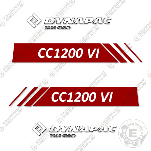 Fits Dynapac CC1200 VI Decal Kit Roller – Equipment Decals