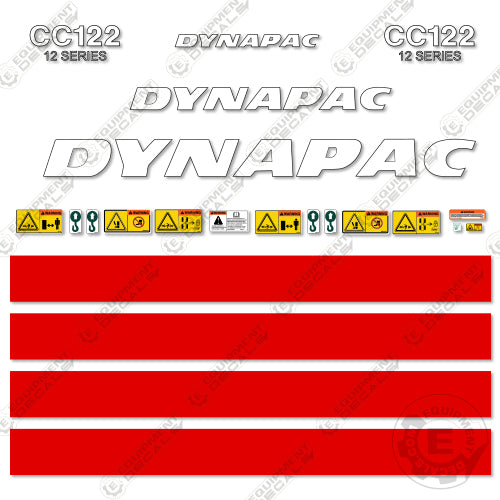 Fits Dynapac CC122 12 Series Drum Roller – Equipment Decals