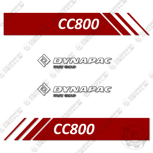 Fits Dynapac CC800 Decal Kit Roller – Equipment Decals