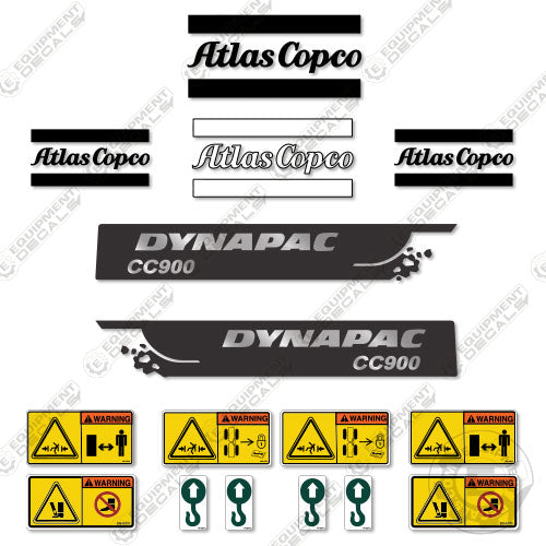 Fits Dynapac CC900 Decal Kit Roller – Equipment Decals