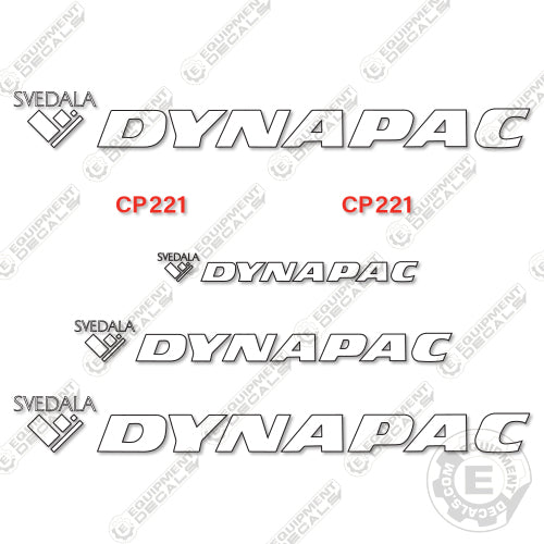 Fits Dynapac CP221 Decal Kit Roller – Equipment Decals