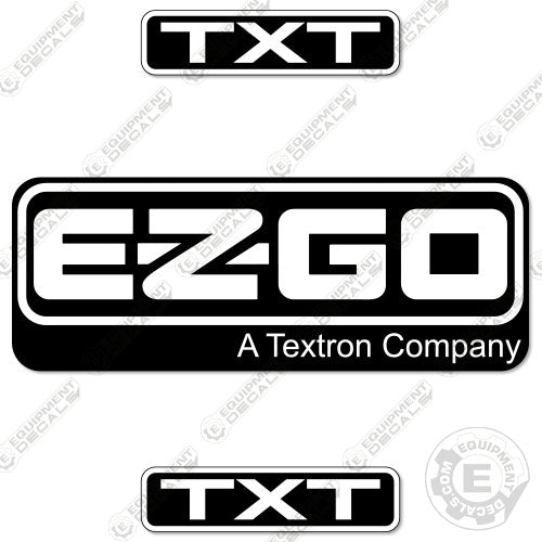 Fits EZGO TXT Decal Kit Golfcart – Equipment Decals