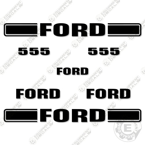 Fits Ford 555 Decal Kit Backhoe – Equipment Decals