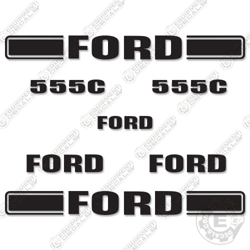 Fits Ford 555C Decal Kit Backhoe – Equipment Decals