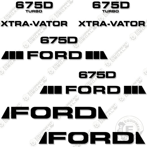 Fits Ford 675D Decal Kit Backhoe – Equipment Decals