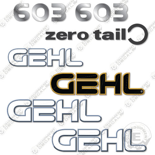 Fits GEHL 603 Decal Kit Mini Excavator – Equipment Decals