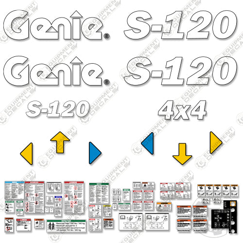 Fits Genie S120 Decal Kit Telescopic Boom Lift – Equipment Decals