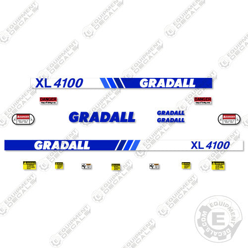 Fits Gradall XL4100 Decal Kit Wheeled Excavator – Equipment Decals
