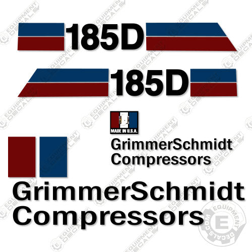 Fits GrimmerSchmidt 185D Pull-Behind Compressor Decal Kit – Equipment ...