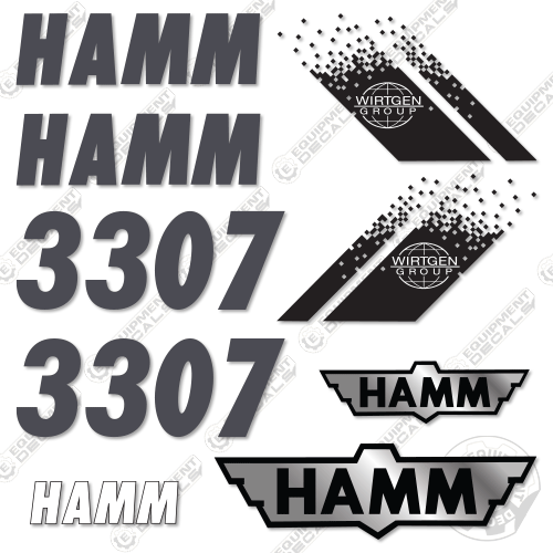 Fits HAMM 3307 Decal Kit Soil Compactor Roller – Equipment Decals