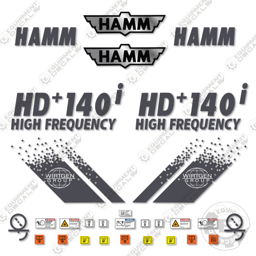 Fits HAMM HD+140i Tandem Roller Decal Kit – Equipment Decals