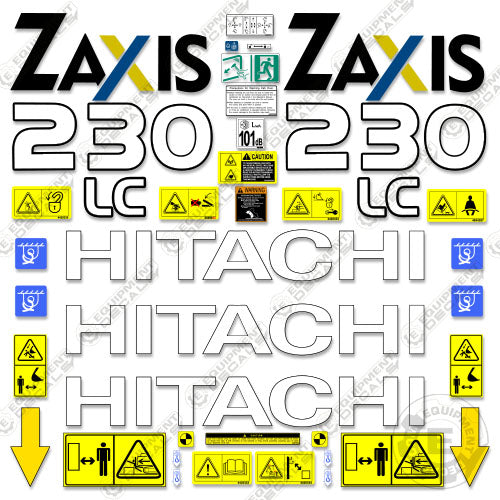 Fits Hitachi ZX230LC-1 Decal Kit Excavator – Equipment Decals