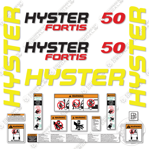 Fits Hyster Fortis 50 Decal Kit Forklift – Equipment Decals