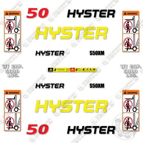 Fits Hyster 50 Decal Kit Forklift – Equipment Decals