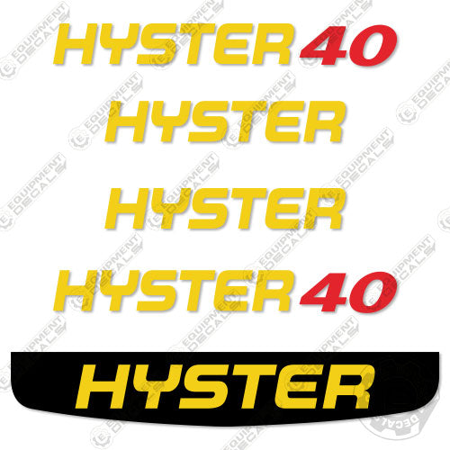 Fits Hyster J40 Decal Kit Forklift (NO WARNINGS) – Equipment Decals