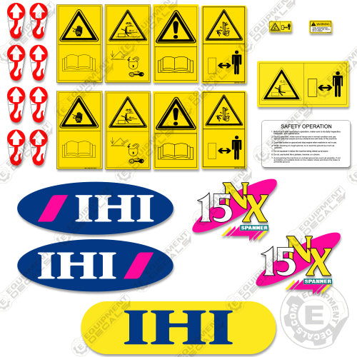Fits IHI 15NX Decal Kit Mini Excavator – Equipment Decals