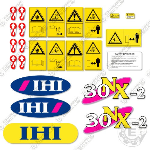 Fits IHI 30NX-2 Decal Kit Mini Excavator – Equipment Decals