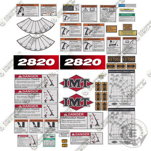 Fits IMT 2820 Decal Kit - Full Safety Set – Equipment Decals
