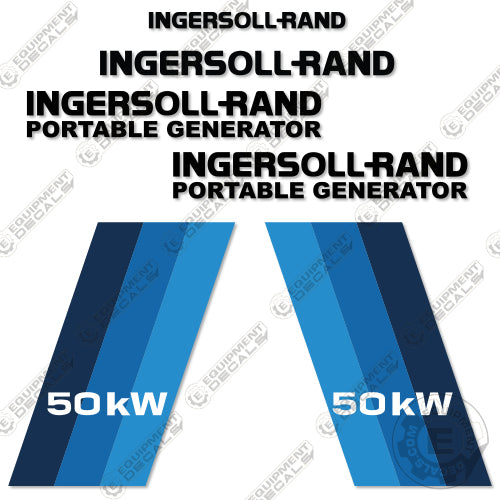 Fits Ingersoll-Rand 50kw Decal Kit Compressor – Equipment Decals