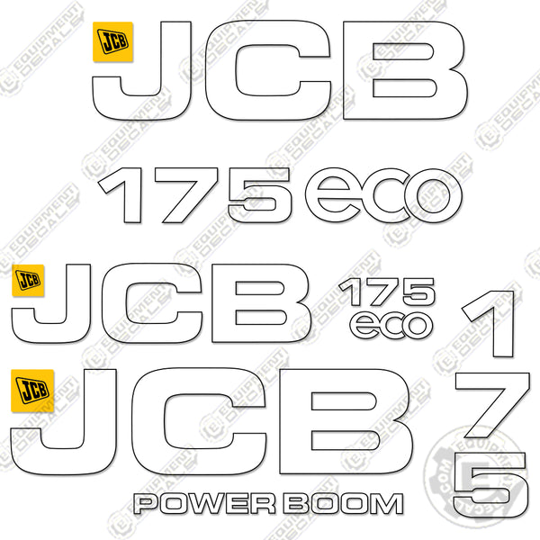 Fits JCB 175 Decals Kit Skid Steer – Equipment Decals