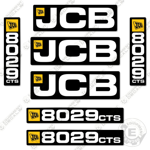 Fits JCB 8029 CTS Decal Kit Mini Excavator – Equipment Decals