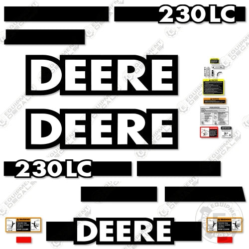 Fits John Deere 230LC Decal Kit Excavator – Equipment Decals