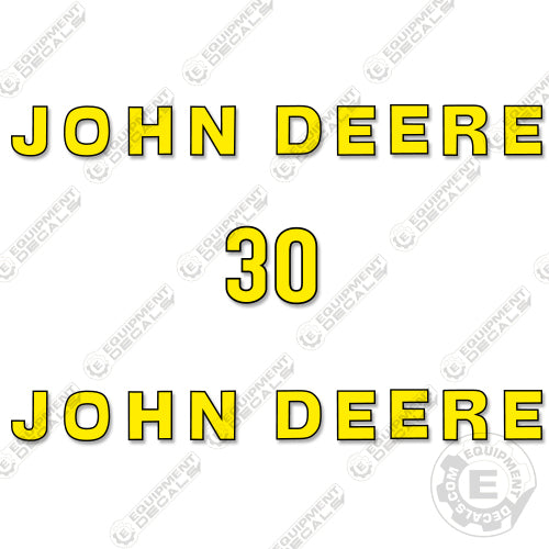 Fits John Deere 30 Decal Kit Lawn Cart – Equipment Decals