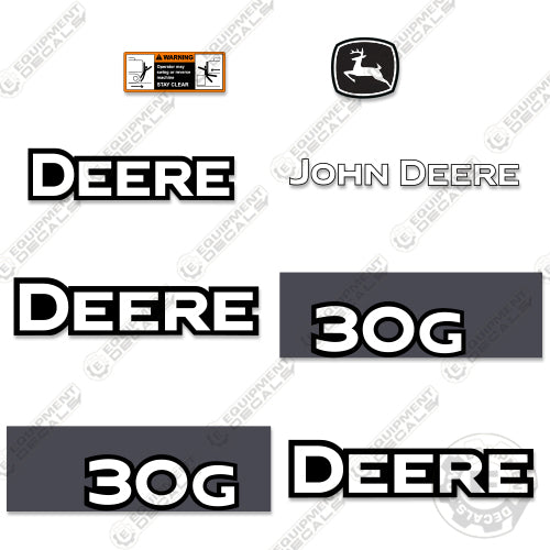 Fits John Deere 30G Decal Kit Excavator – Equipment Decals