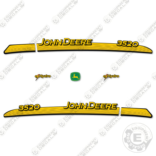 Fits John Deere 3520 Decal Kit Tractor (EHydro) – Equipment Decals