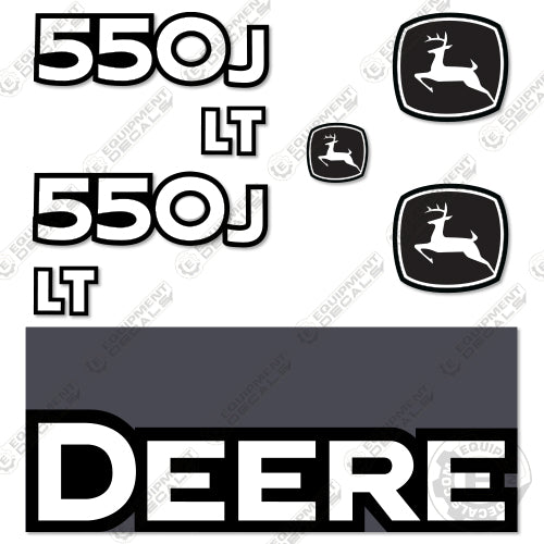 Fits John Deere 550J LT Decal Kit Dozer Crawler – Equipment Decals