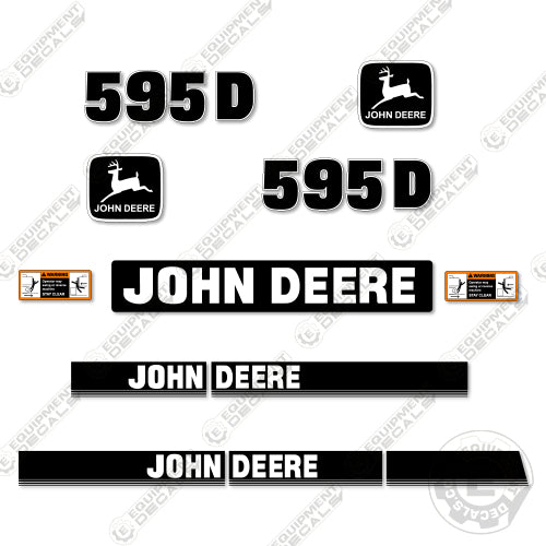 Fits John Deere 595D Excavator Decal Kit – Equipment Decals