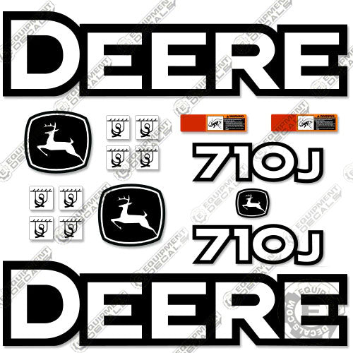 Fits John Deere 710J Decal Kit Backhoe – Equipment Decals