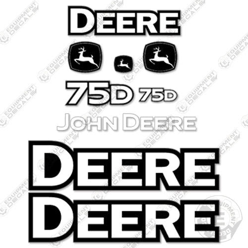 Fits John Deere 75D Excavator Decal Kit – Equipment Decals