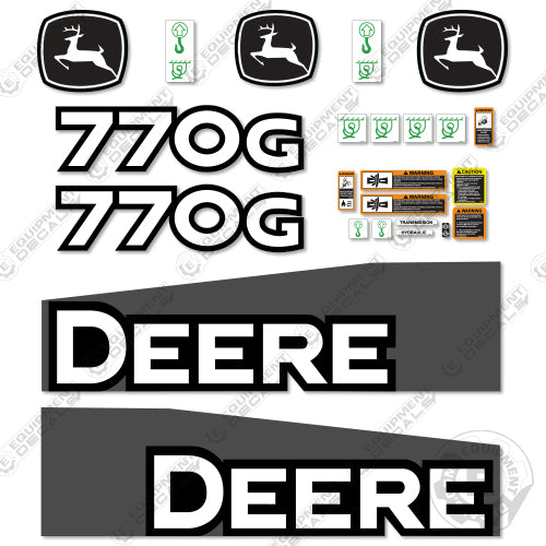 Fits John Deere 770G Decal Kit Motor Grader (2014-2019) - Scraper ...
