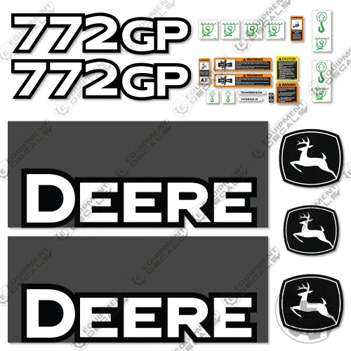 Fits John Deere 772GP Decal Kit Motor Grader (2009 - 2010) - Scraper ...