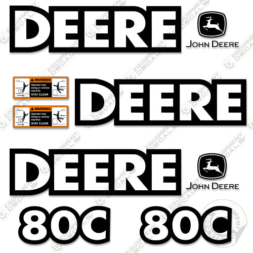 Fits John Deere 80C Decal Kit Excavator – Equipment Decals