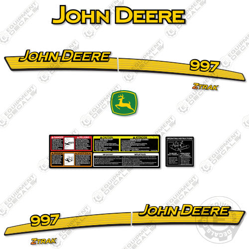 Fits John Deere 997 Decal Kit Mower – Equipment Decals
