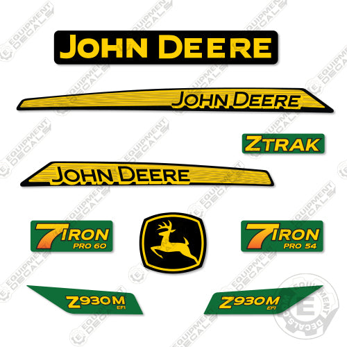 Fits John Deere Z930M EFI Decal Kit Riding Mower – Equipment Decals