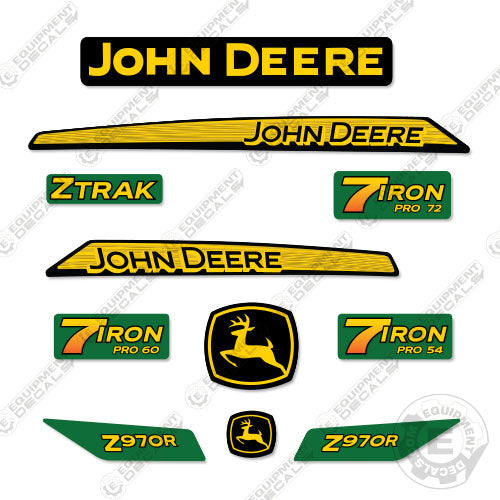 Fits John Deere Z970R Decal Kit Riding Mower – Equipment Decals