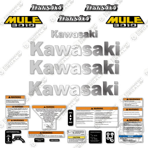 Fits Mule 3010 Decal Kit Utility Vehicle – Equipment Decals